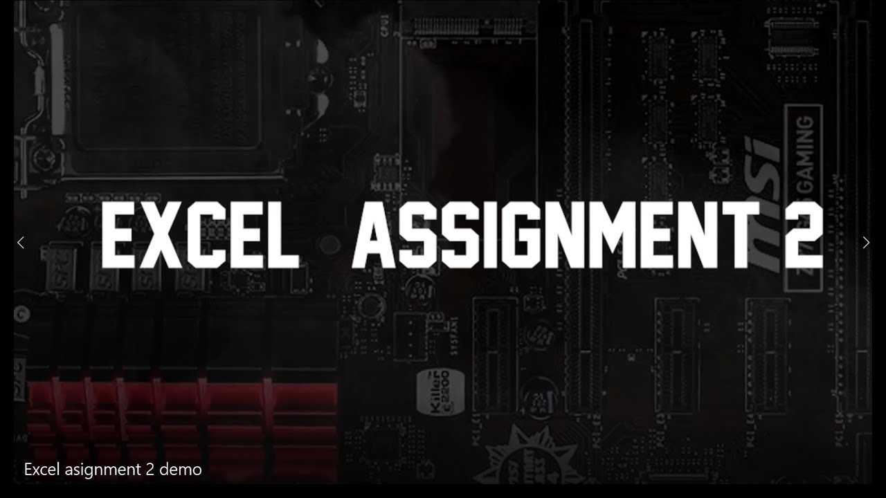 Excel Assignment 2 | Shasta College CIS1  | Instructor: Mike Morgan