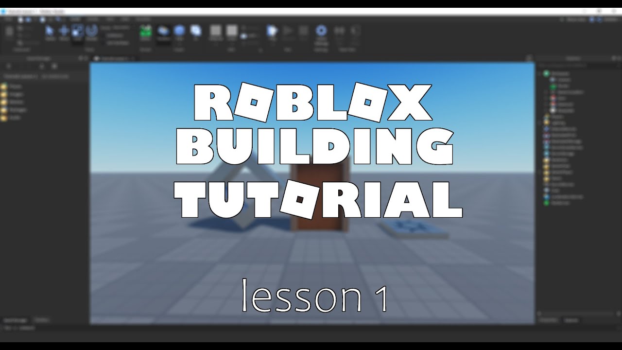 Roblox Studio Building tutorial Lesson 1