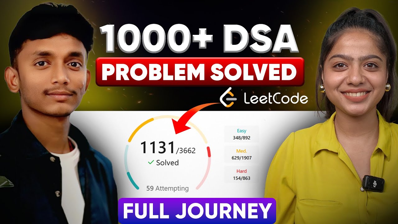 From 0 to 1100+ LeetCode Problems & 1800+ Rating | Cracking DSA with Raj Kumar Gupta