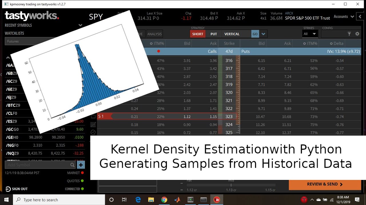 Kernel Density Estimation with Python:  Estimate a Density Function from Data