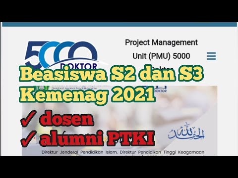 Info Beasiswa S2 dan S3 Kemenag 2021