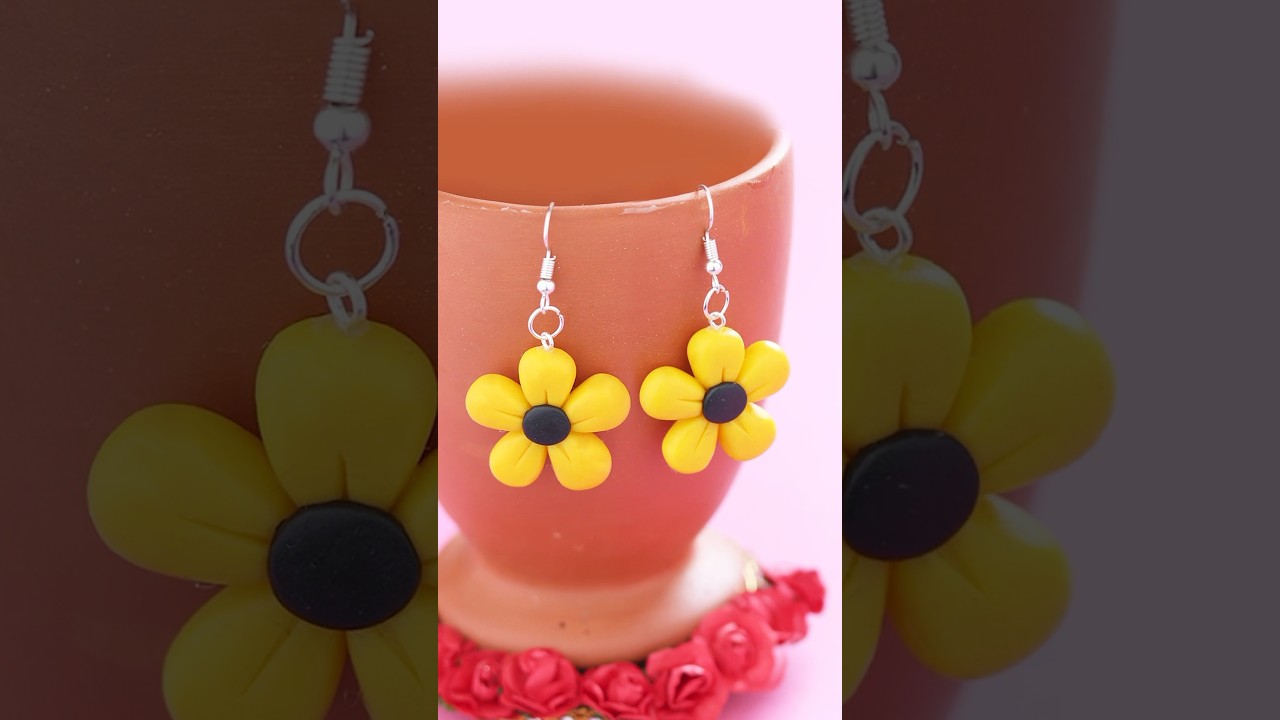 Want Beautiful Earrings? Make Them with Polymer Clay Now! #earringmaking #jewellerymaking