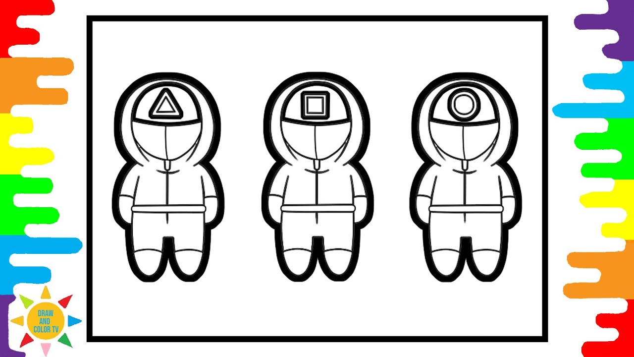 Squid Game Coloring Page | Squid Game Cartoon | Ellis - Clear My Head [NCS Release]