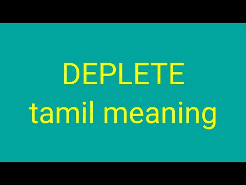 DEPLETE tamil meaning/sasikumar