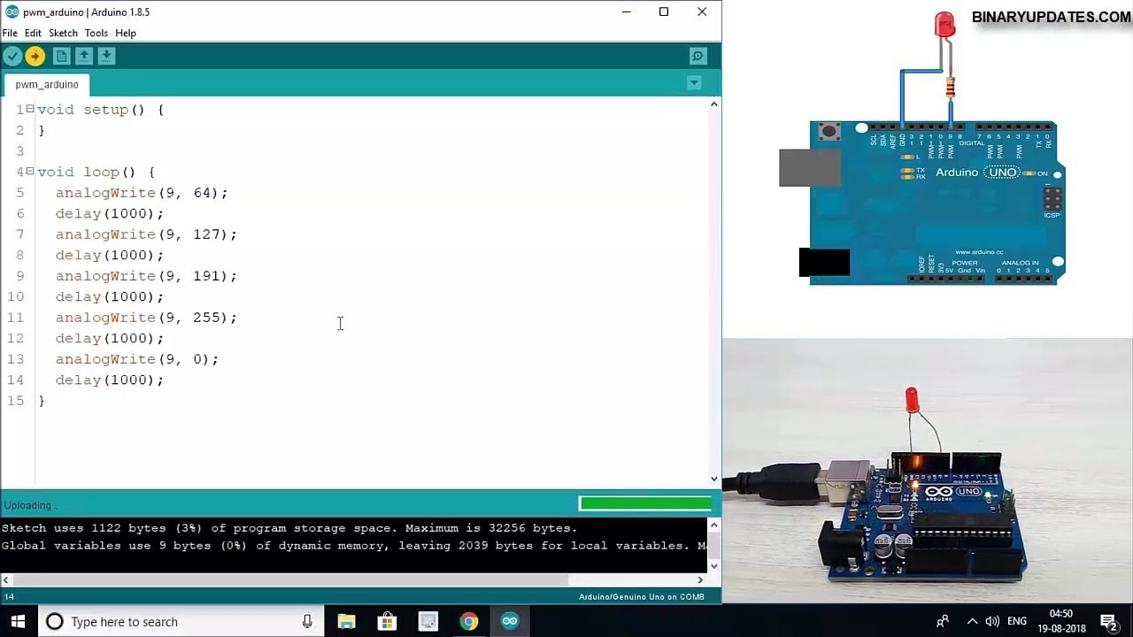 PWM in Arduino-Pulse Width Modulation