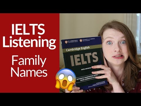 IELTS LISTENING PRACTICE PART 1: FAMILY NAMES/SURNAMES
