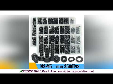 2500p Black Steel Socket Head Hex Round Cap Screws Set M2 M3 M4 M5 M6 Grade 12.9 DIN912 Allen Bolts