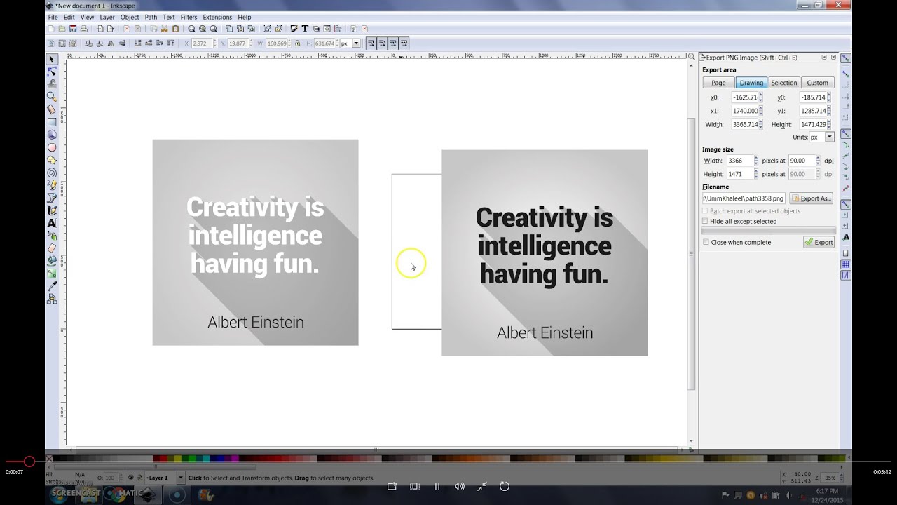 How to create a quote poster in Inkscape - Material Boss