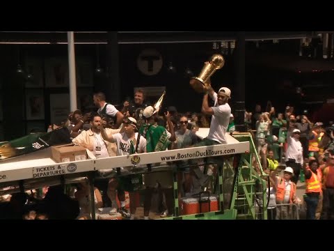 Celtics Duck Boats depart for 2024 Parade of Champions