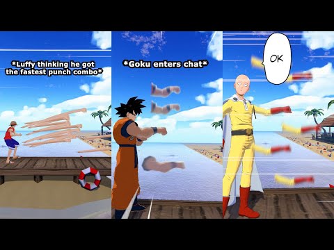 Anime Fast Punch Challenge #onepiece #onepunchman #dbz