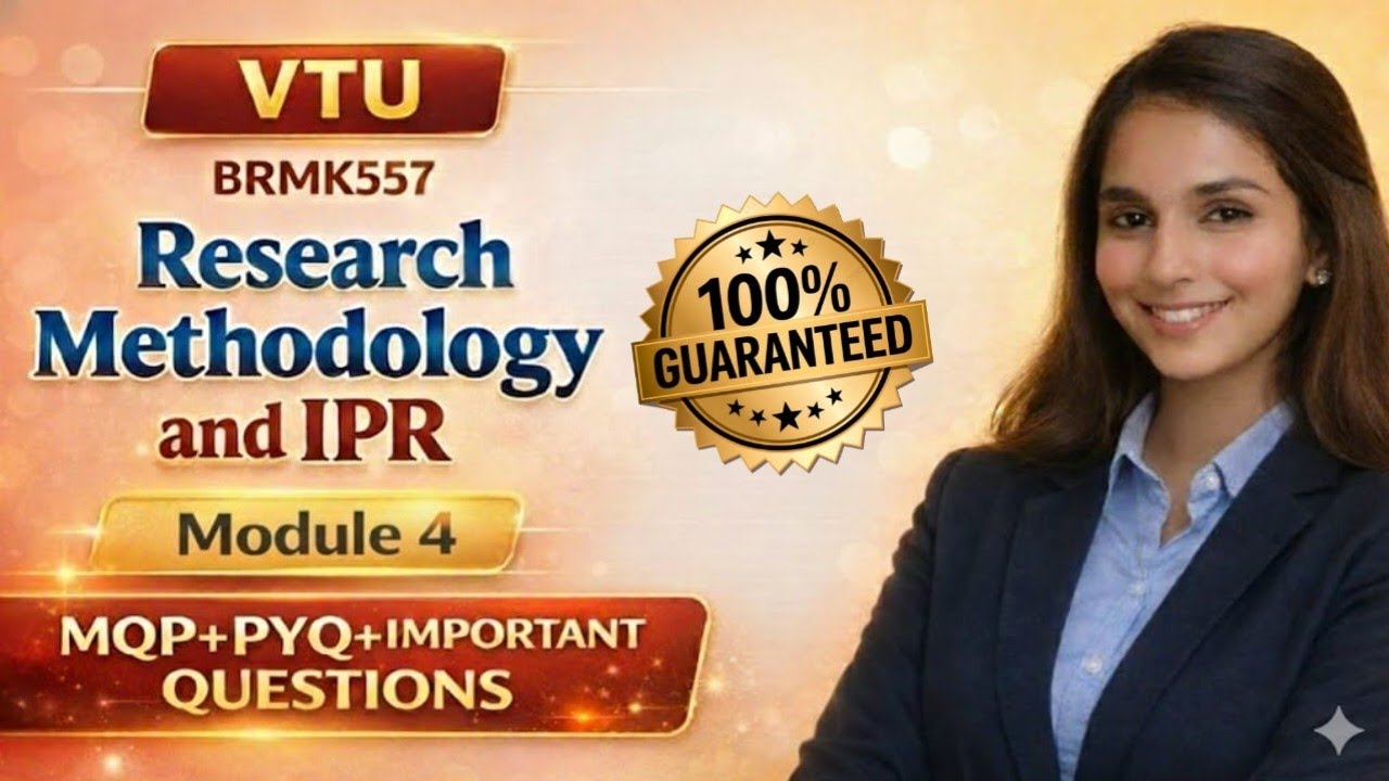Research Methodology and IPR| BRMK557|Module4|important questions|MQP|PYQ|Exam guide 