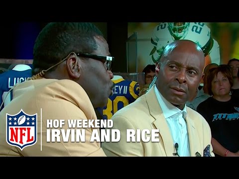 Michael Irvin and Jerry Rice Talk Trash | 2016 Pro Football Hall of Fame | NFL