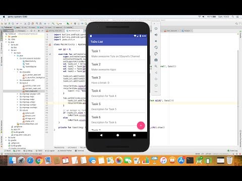 Learn Build a ToDo List Android App with Kotlin Part 1 - Mind Luster