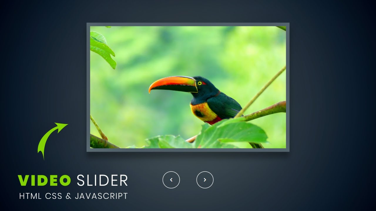 Creative Video Slider using Html CSS And JavaScript | JS Running Video SlideShow