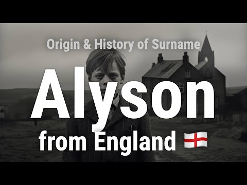 Alyson from England 🏴 - Meaning, Origin, History & Migration Routes of Surname