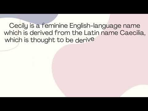 Cecily Name Meaning