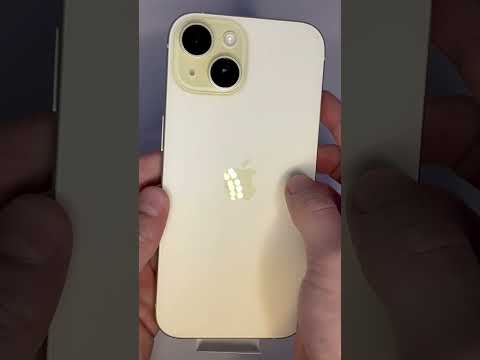 Unboxing the brand new iPhone 15 in yellow! #apple #tech