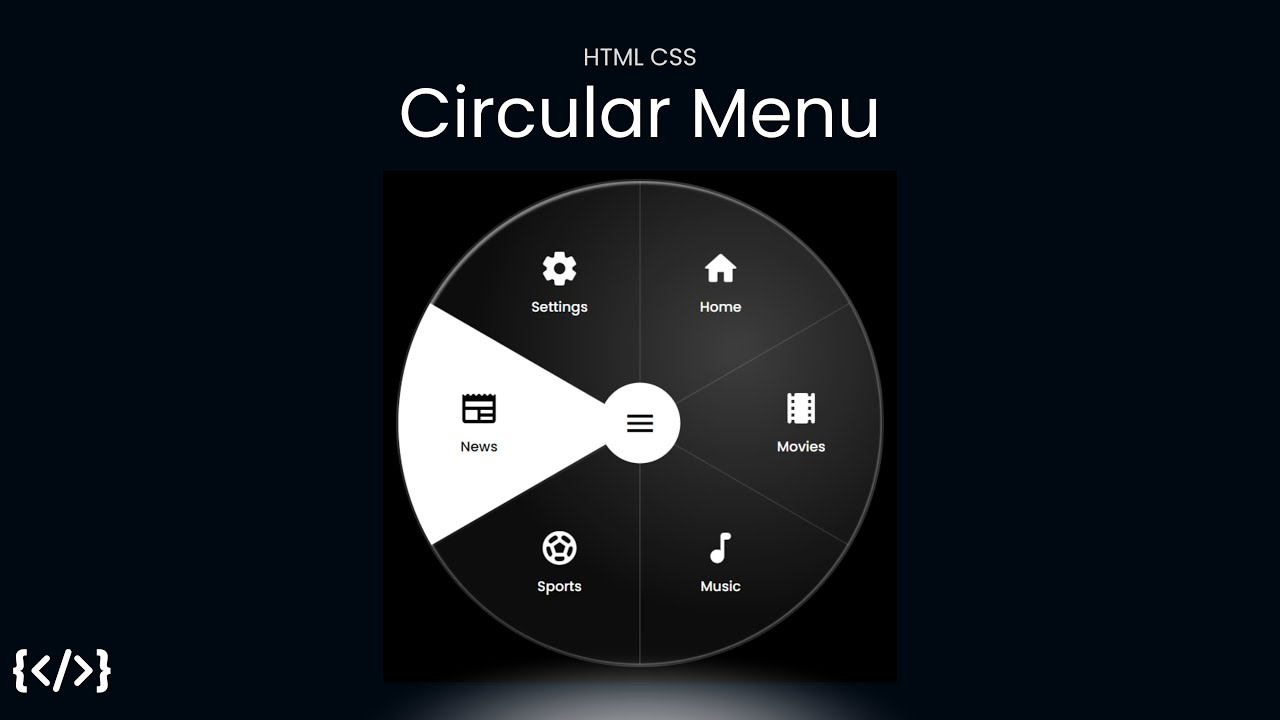 Unique Circular Menu for Navigation | Pure CSS