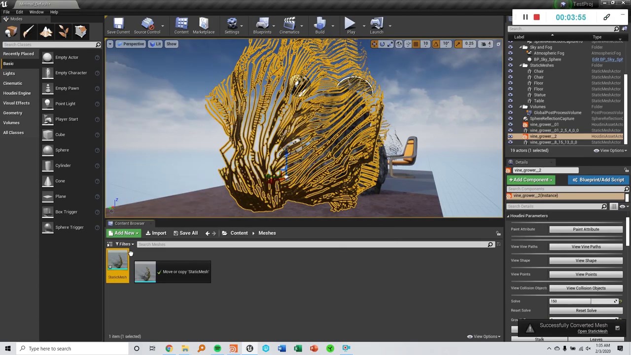 Houdini Engine Unreal Vine Tool Breakdown