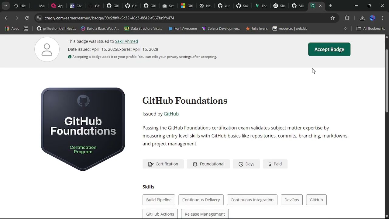 GitHub Foundation Badge: A Developer Milestone 🏆