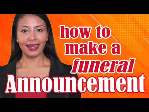 How To Make A Funeral Announcement