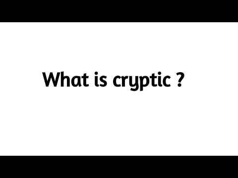 What is cryptic ?