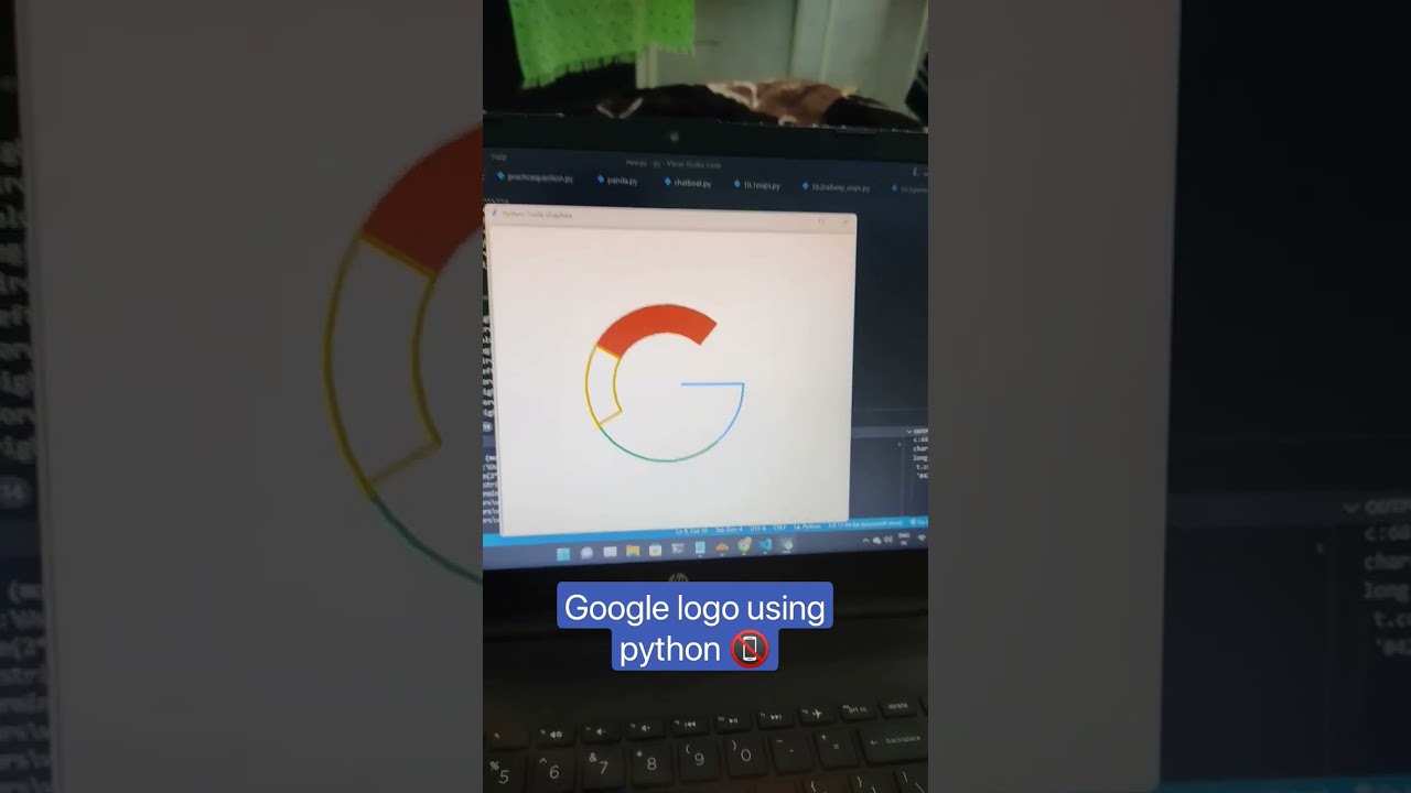 #12. Google logo using python 📵😎/python programming/