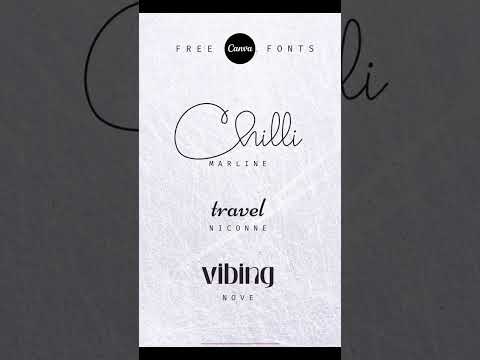 FREE Canva fonts to add to your design today! #canva #fonts
