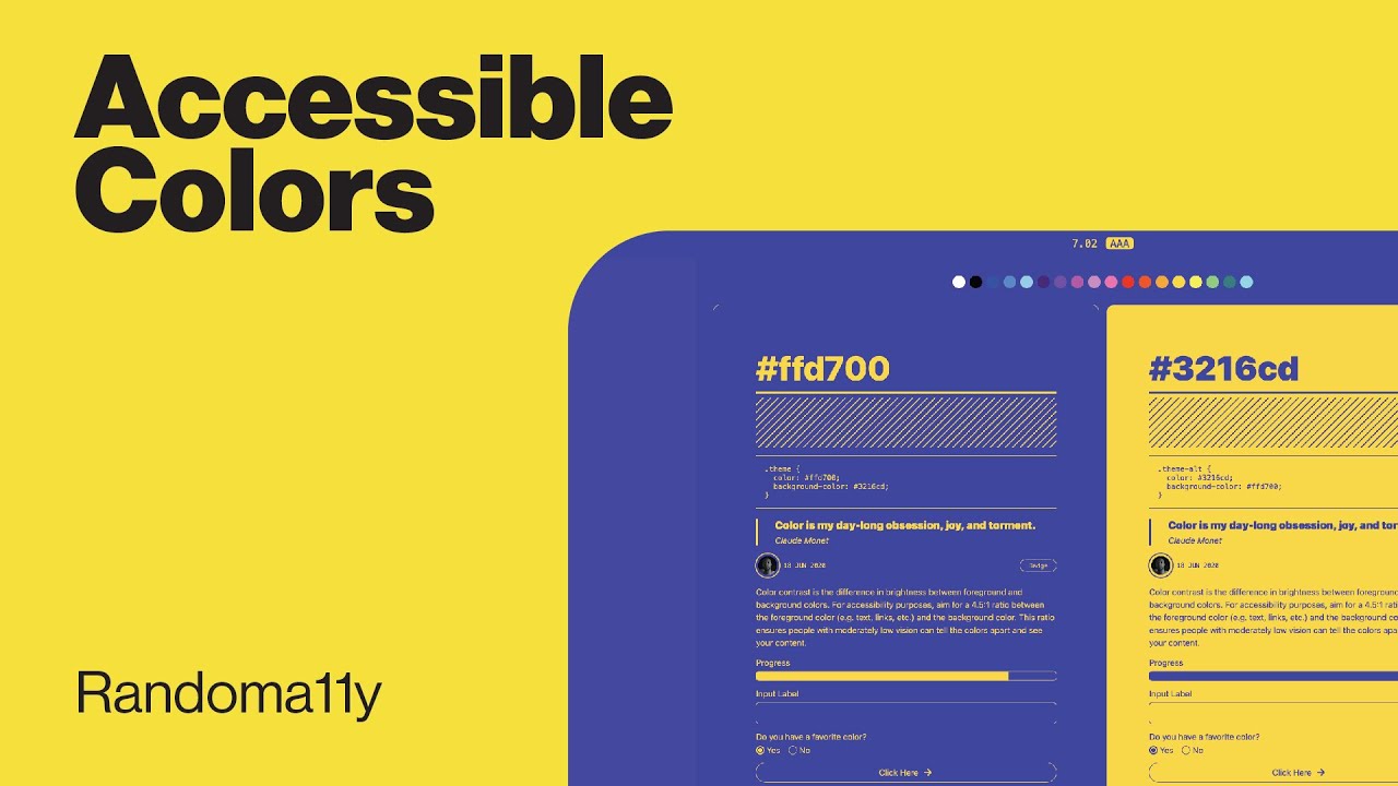Accessible Color Palette Generator | Create Accessible Color Palettes for your Design | UX Design