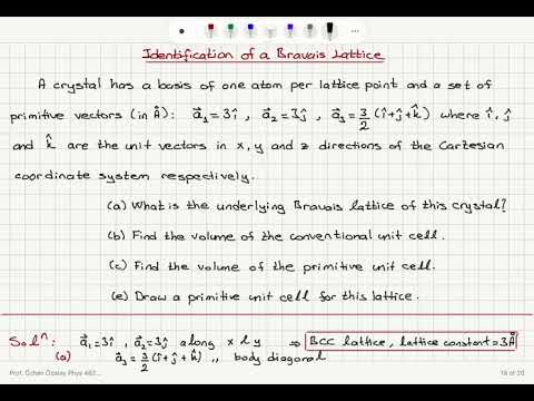 Identification of a Bravais Lattice