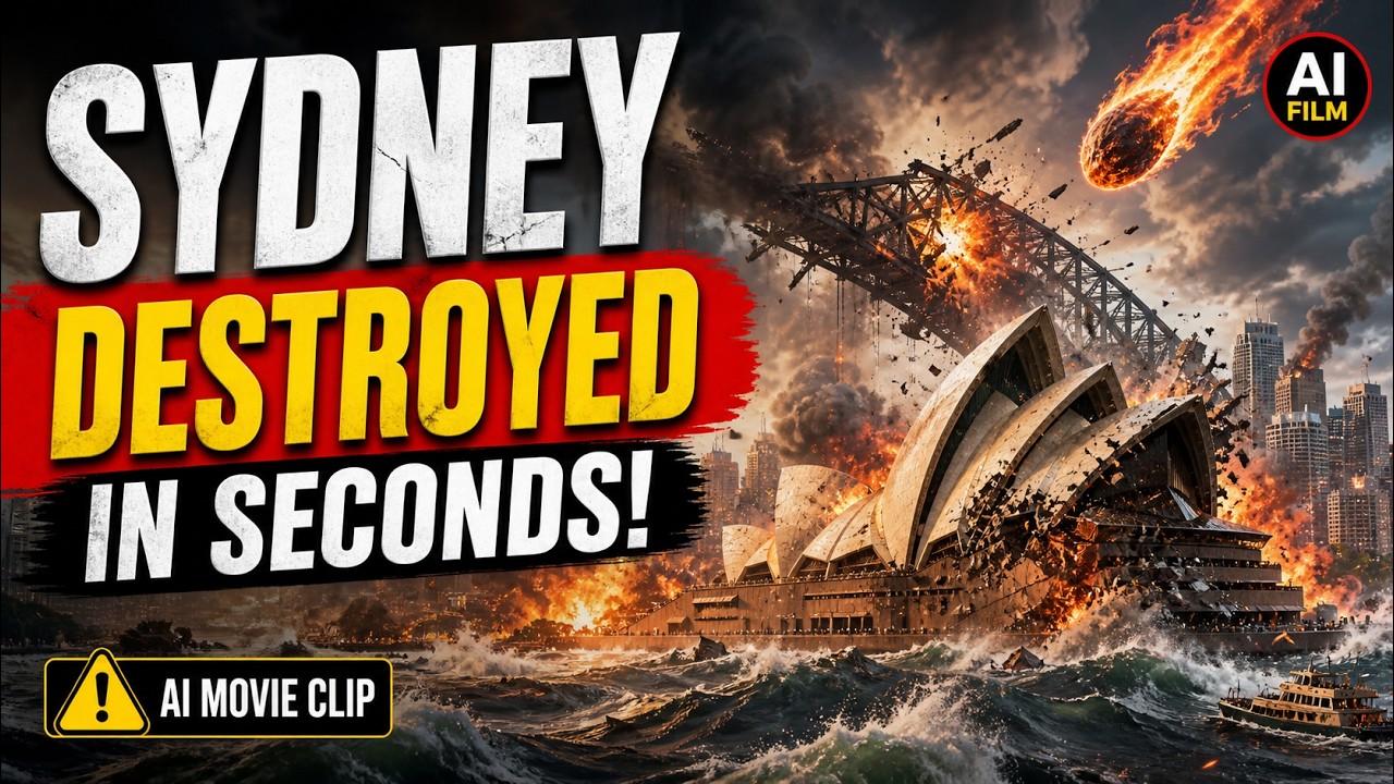 Sydney Destroyed in Seconds: AI Meteor Impact Disaster Movie (4K)