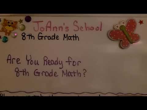 Are you ready for 8th Grade Math?