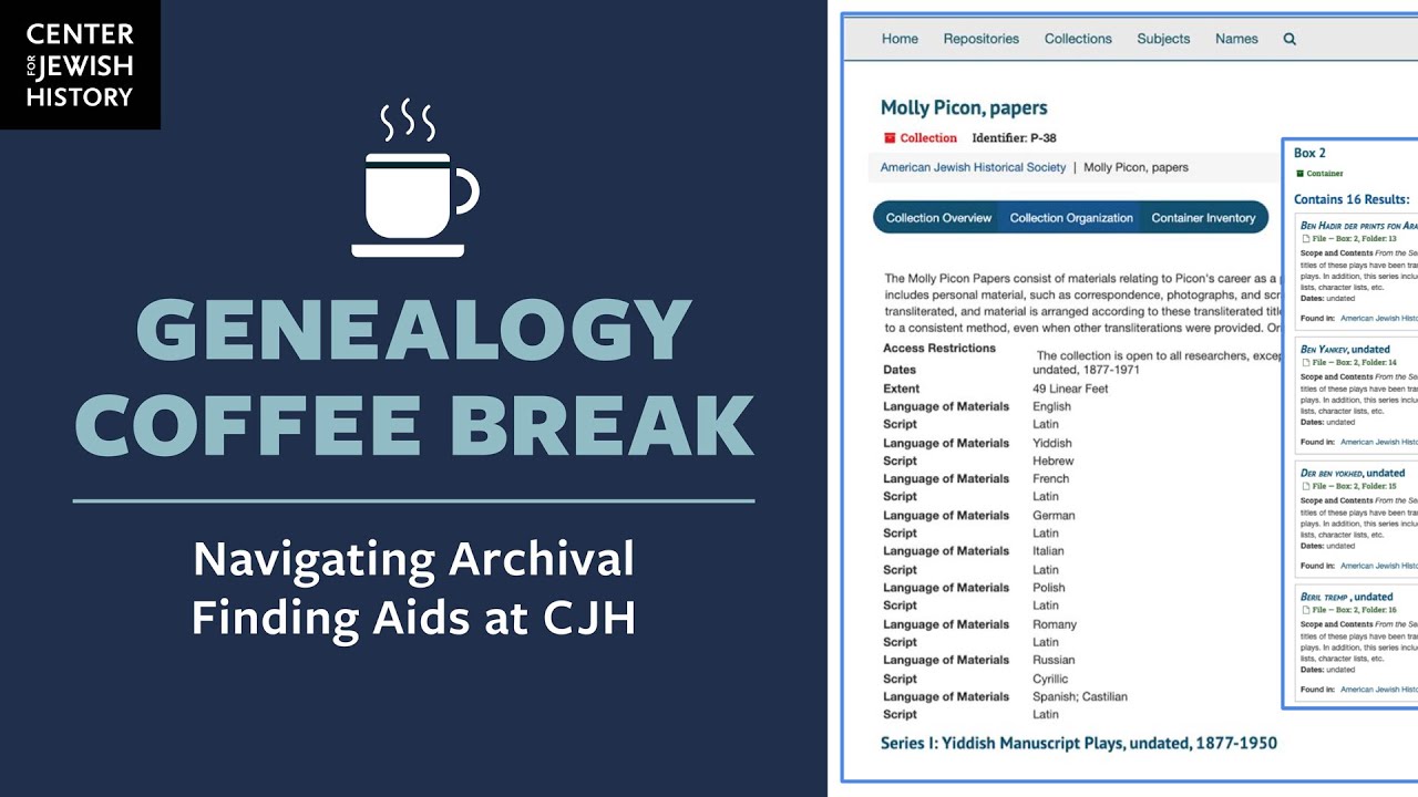 Navigating Archival Finding Aids