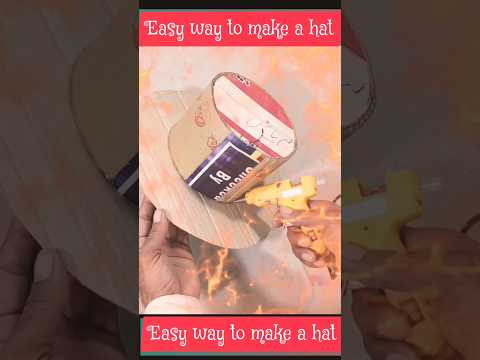 Easy way to make a hat out of cardboard// My Craft #shorts