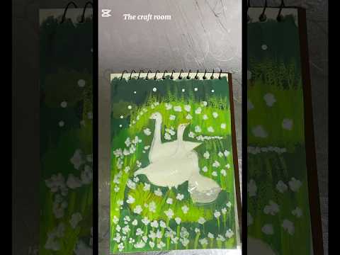 Three swans  #painting #art #postercolorpainting  #swan #calm #artist #painting #easy