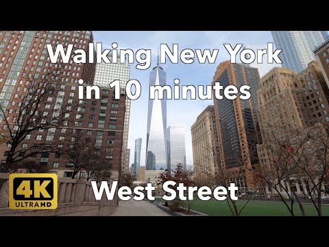 【4K】Walking New York #129 | West Street | From Rector Park to Vesey Street | Downtown Manhattan