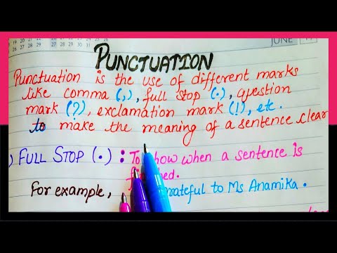 What is Punctuation | Punctuation in English grammar | Types of punctuation marks