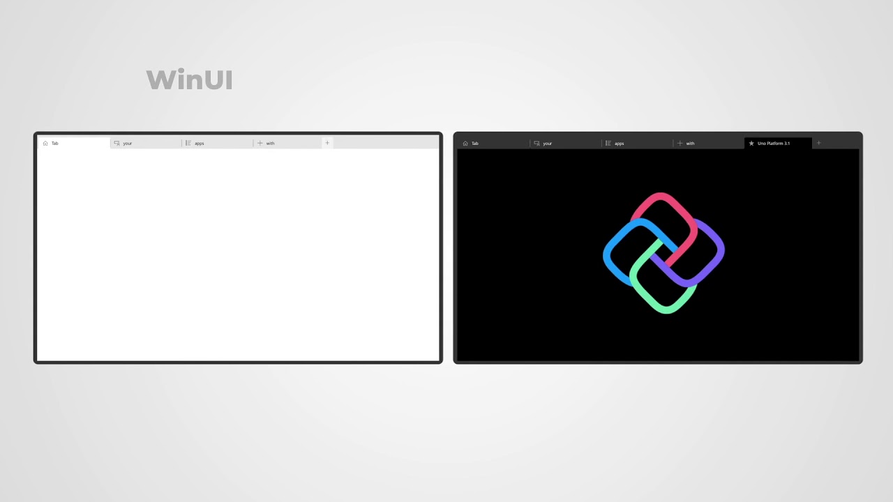 TabView WinUI Control ported by Uno Platform