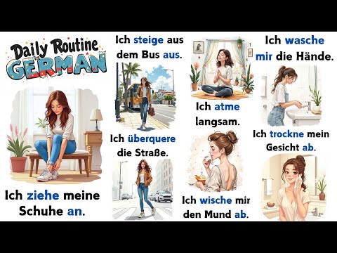 A Day in German: From Wake Up to Sleep! | Learn German⏰🛏️