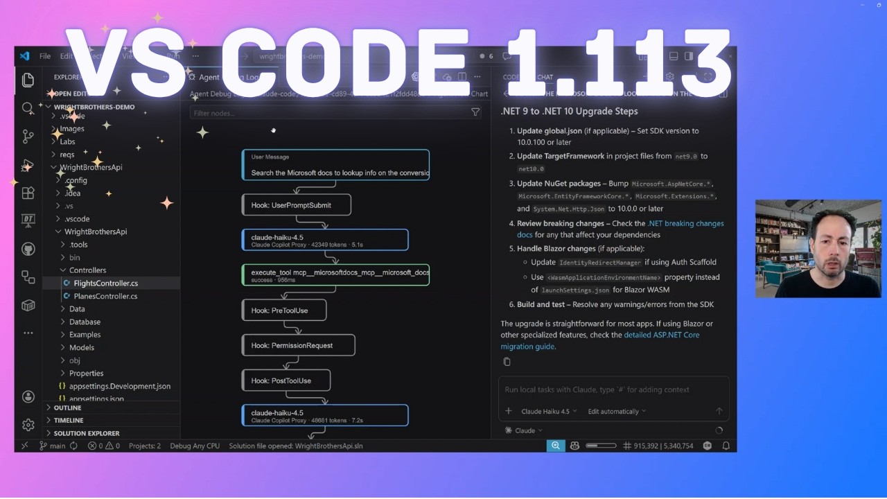 Visual Studio Code and GitHub Copilot - What's new in 1.113