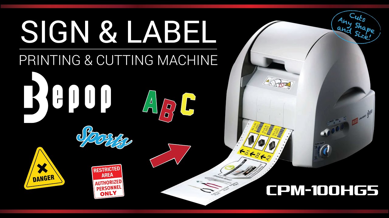 MAX CPM-100 Label Printing & Cutting Machine