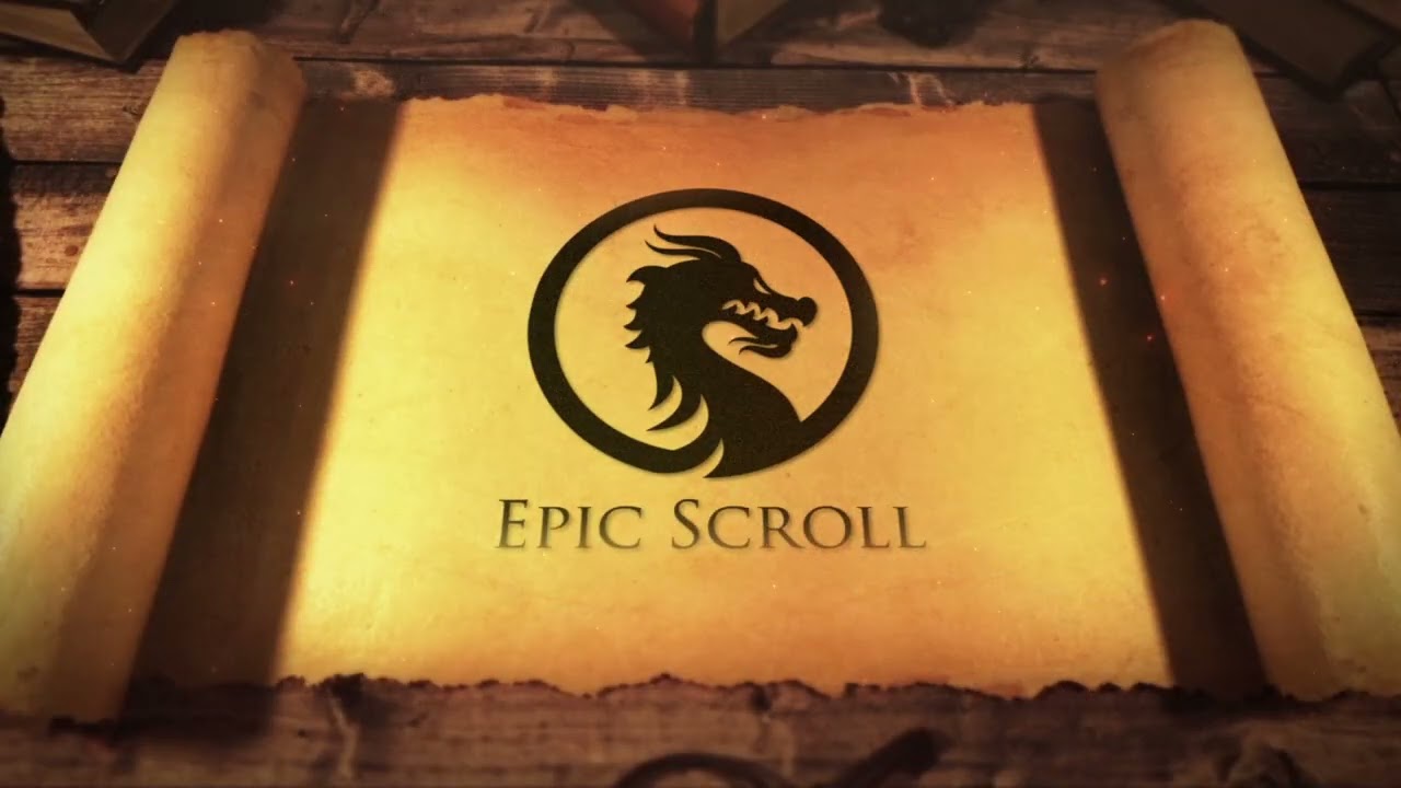 Legendary Epic Scroll Logo Reveal – Fantasy Cinematic Logo Animation for Premiere Pro
