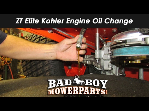 ZT Elite Kohler Engine Oil Change