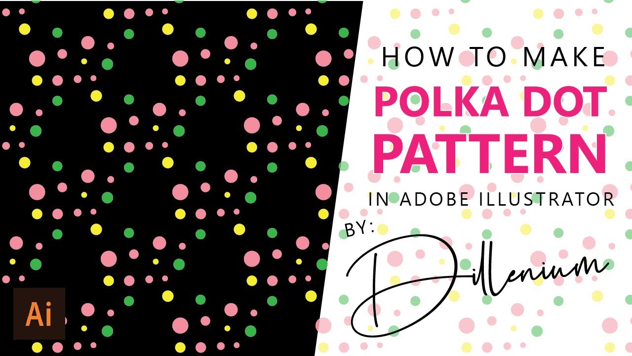 How to Create a Polka Dot Pattern in Illustrator - Polka Dot Background - Illustrator Tutorials