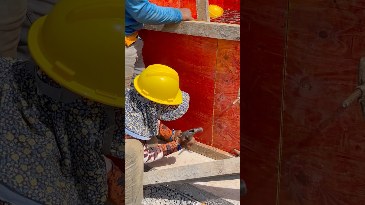 How to install footing formwork by skilled worker 😍​ #shorts