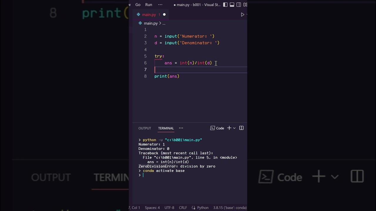 How To Handle THESE Errors!! #python #programming #coding