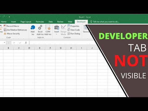 Fix Developer Tab tab Not Shown In Excel | #DeveloperTab Not visible in Excel | Samehulhaq