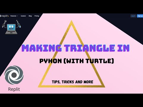Making triangle in Python (with Turtle) | Replit | Python | Tips, Tricks and more