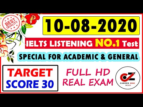 IELTS LISTENING PRACTICE TEST 2020 WITH ANSWERS | 10.08.2020 | THE IELTS LISTENING TEST