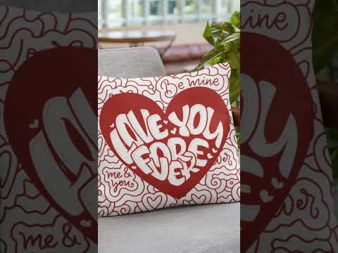 Square Decorative Pillow Love You Forever – Romantic Gift for Couples
